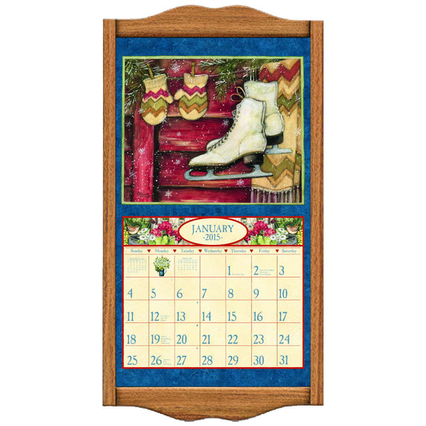 LANG Solid Oak Wall Calendar Frame at Olde Glory UK | Lang in the UK