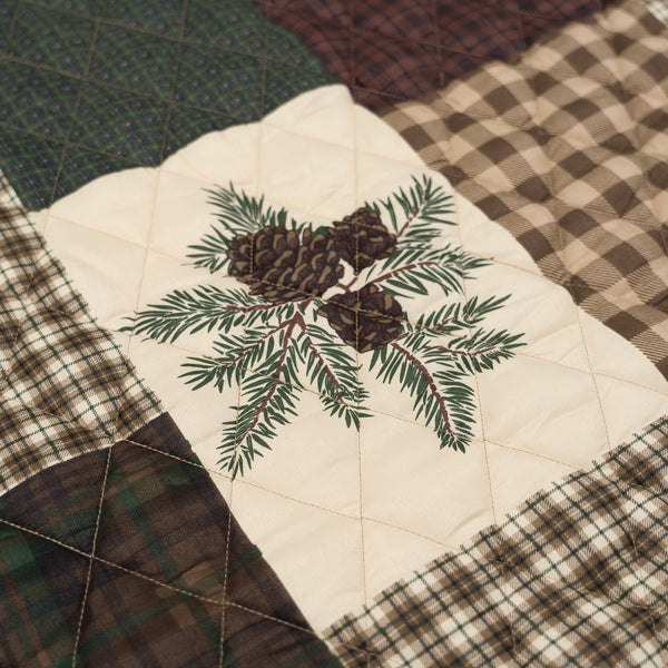 Pine Panels Quilt Set | Log Cabin Style Quilts Throws and Rugs in UK ...