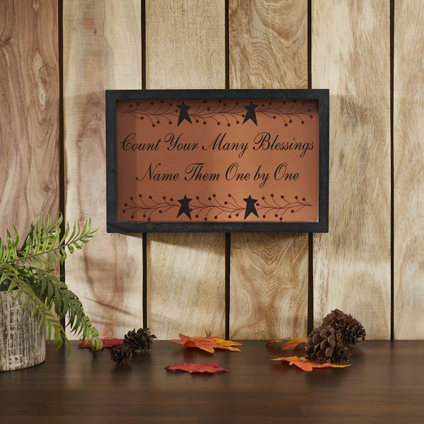 Count Your Many Blessings Sign | New England Style Home Decor UK - Olde ...