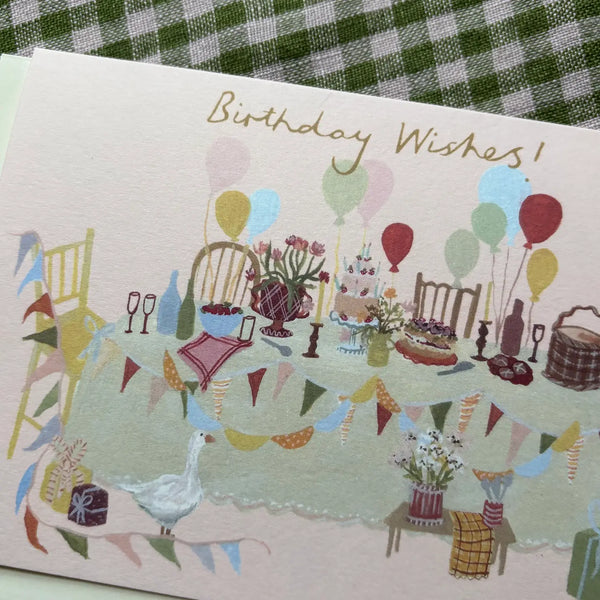 Dinner Party Birthday Card | Folk Art Cards Calendars & Puzzles - Olde ...