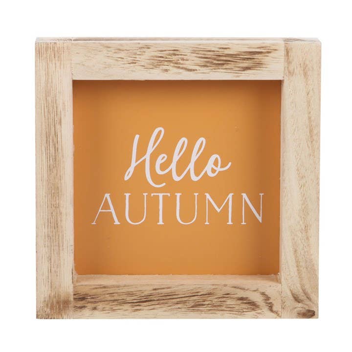 Hello Autumn Wooden Framed Sign - Olde Glory