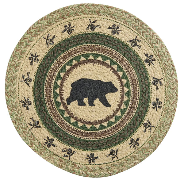 Country Pines Braided Placemat | Log Cabin Style Rugs Quilts and Decor ...