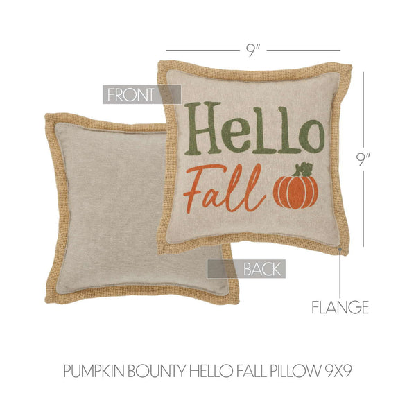 Pumpkin Bounty Hello Fall Cushion | New England Style Autumn Decor UK ...
