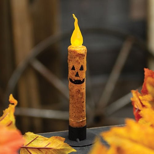 Rustic Jack O' Lantern Timer Taper Candle | American Candles and Gifts ...