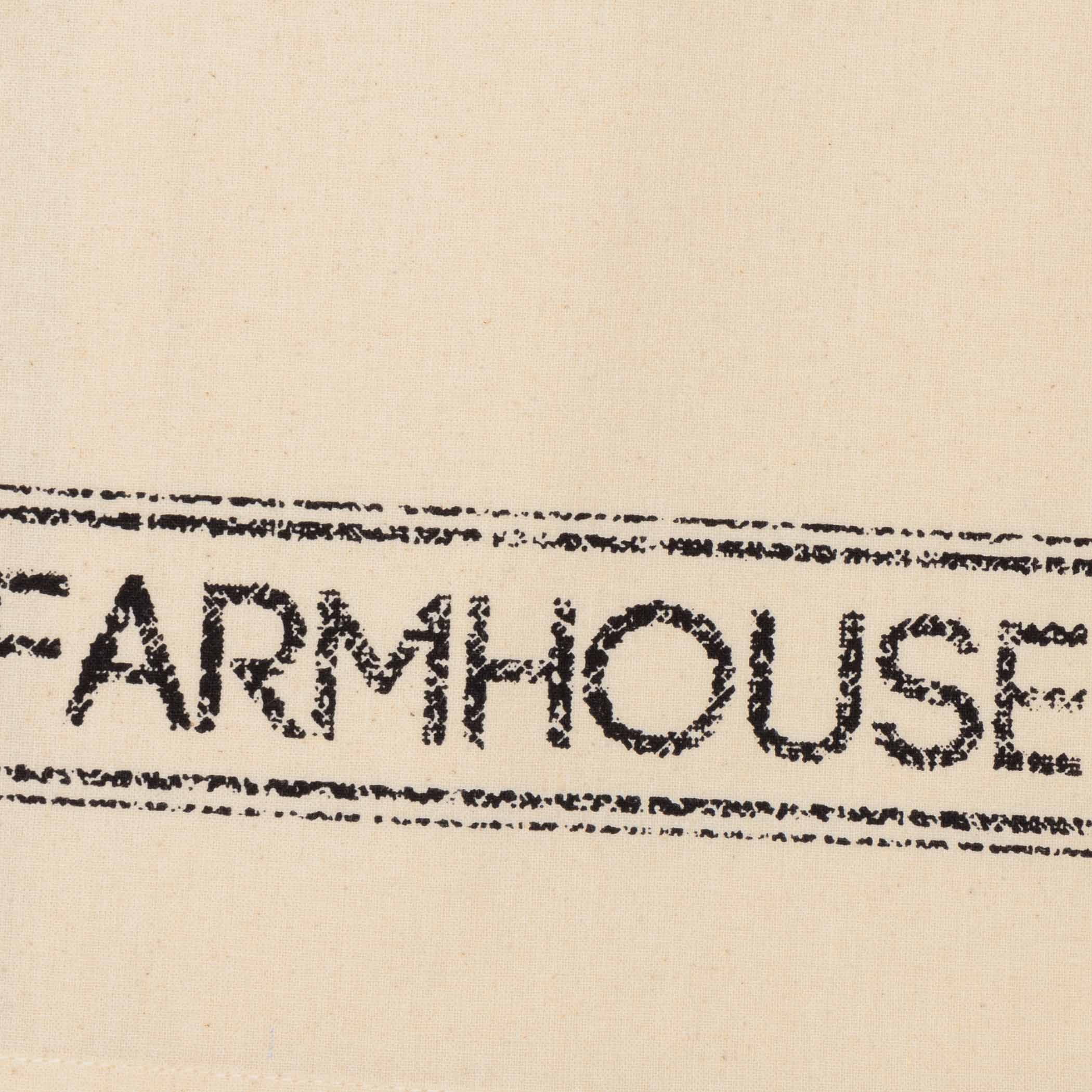 Sawyer Mill Charcoal Farmhouse Unbleached Muslin Natural Tea Towel ...