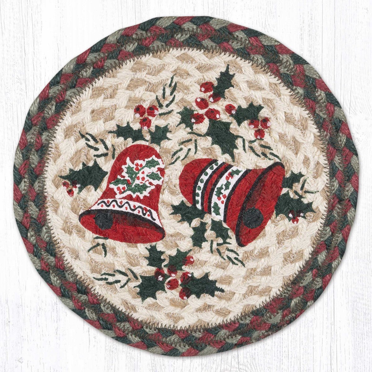Vintage Christmas Bells Braided Trivet | New England Style Christmas ...