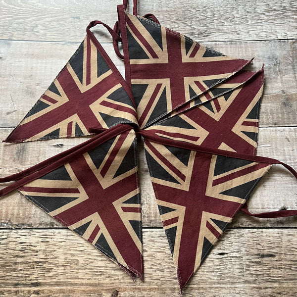 Vintage Style Union Jack Printed Bunting | Cotton Union Jack Bunting ...